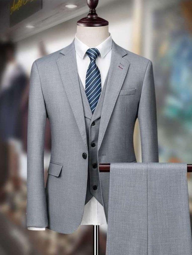 LIGHT GREY FORMAL SUIT FOR MEN - We Dress