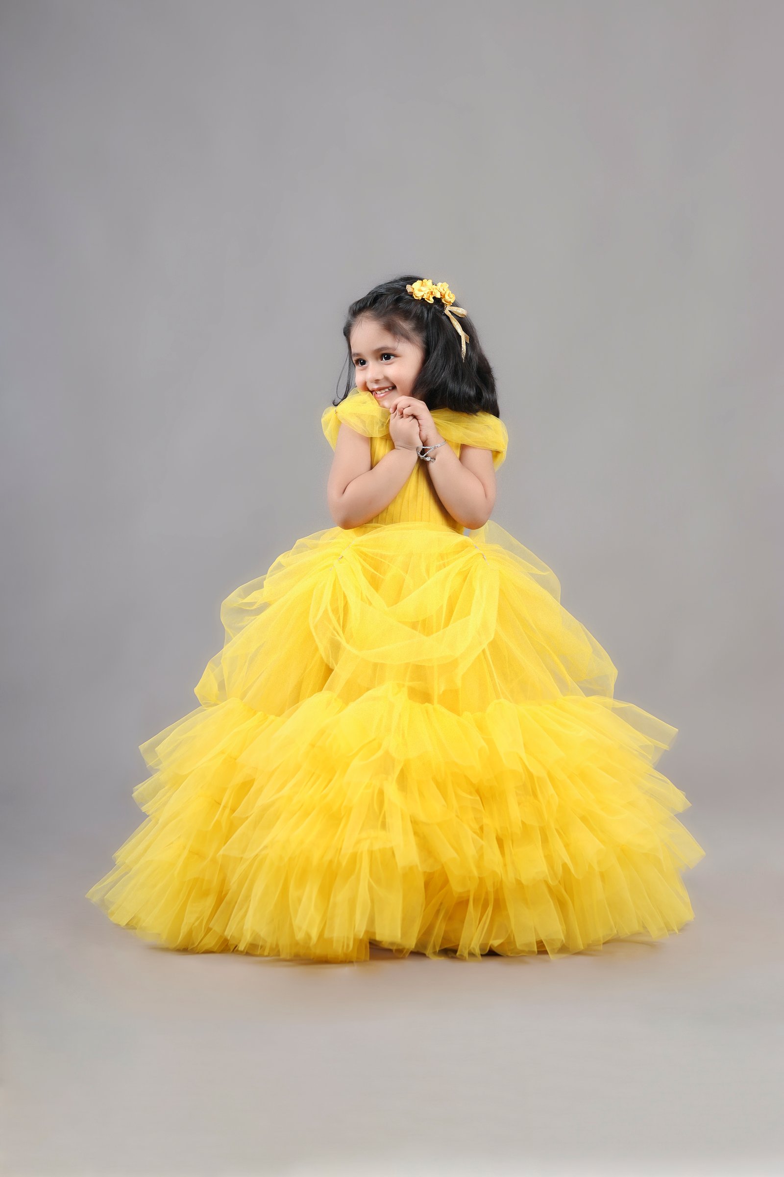 Yellow Color Princess Dresses Girls - We Dress